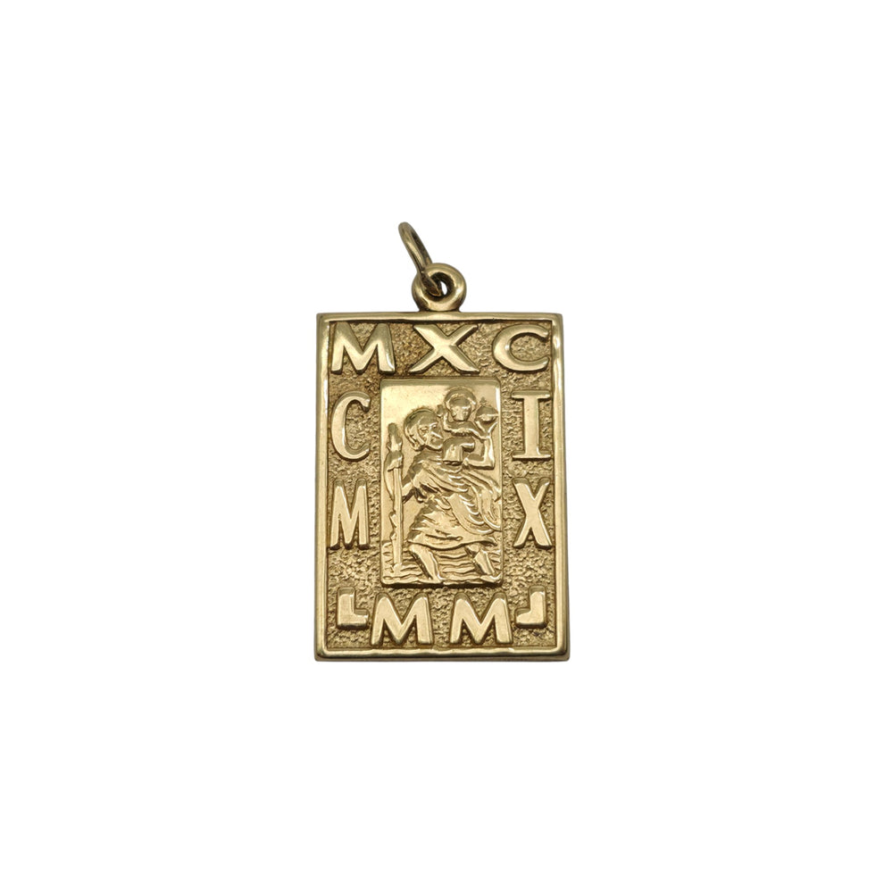 Unusual 9ct 375 Yellow Gold St Christopher Charm L 2.0 cm 1.6 g ...